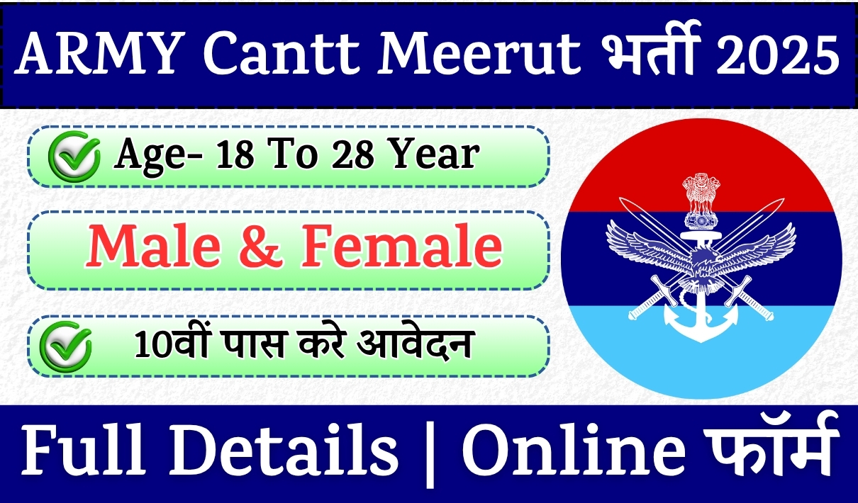 ARMY Cantt Meerut Recruitment 2025 » Apply for 30+ ECHS Posts ...