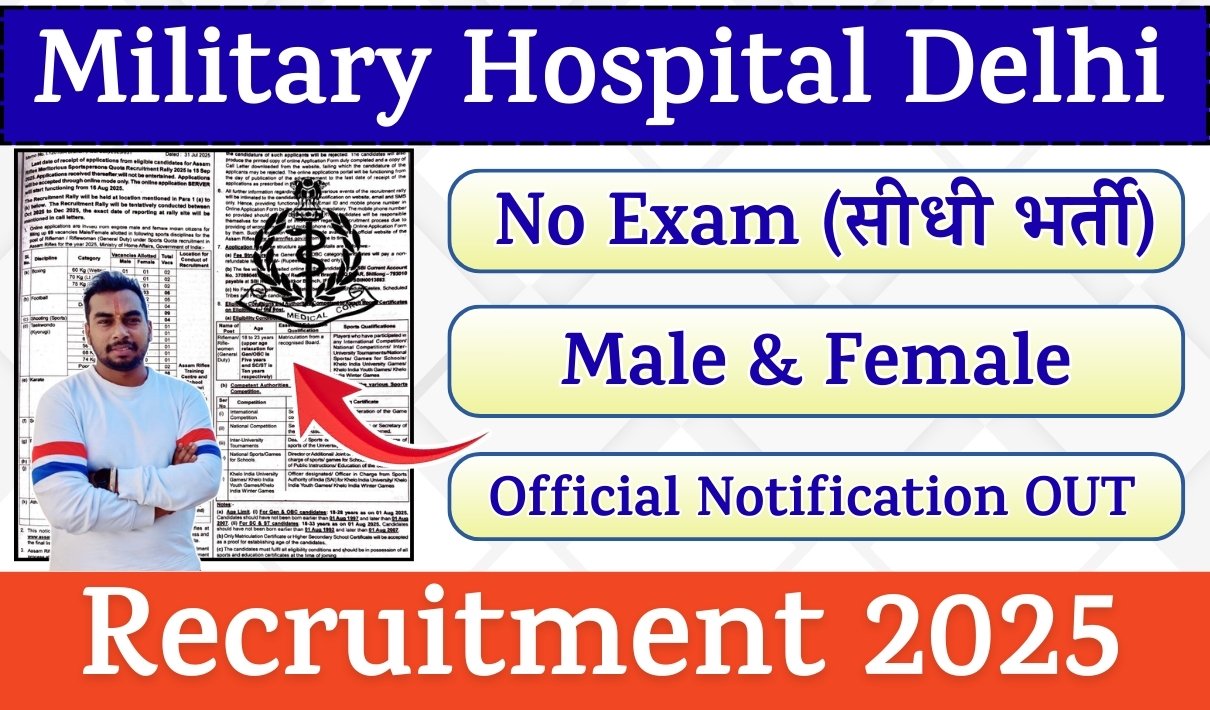 Military Hospital Delhi Recruitment 2025 » 280 Post | Notification Out ...