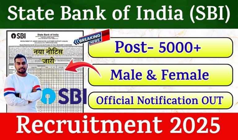 SBI Clerk Recruitment 2025 » 5000+ Post | Notification Out For Apply Online