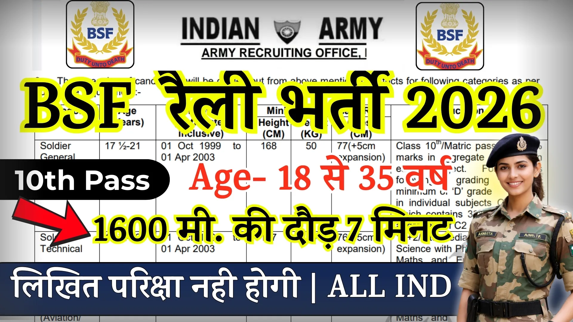 BSF Constable GD Recruitment 2026 Notification | 540+ Posts, Apply Online